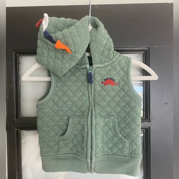 Carter's | Jackets & Coats | Carters Dinosaur Zip Up Vest With Dinosaur ...